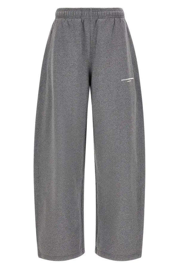 Alexander Wang Logo Fleece Pants - Gray