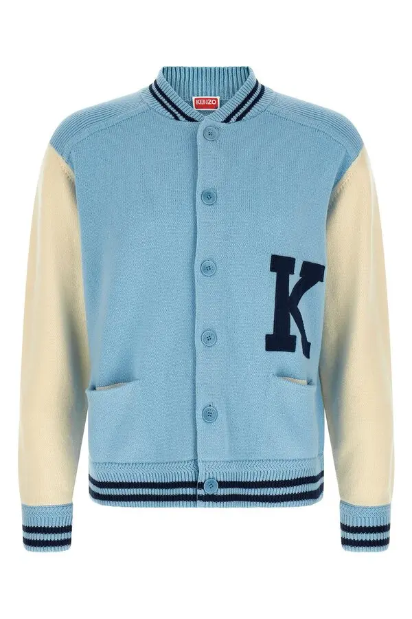 Kenzo Varsity' Cardigan - Light Blue
