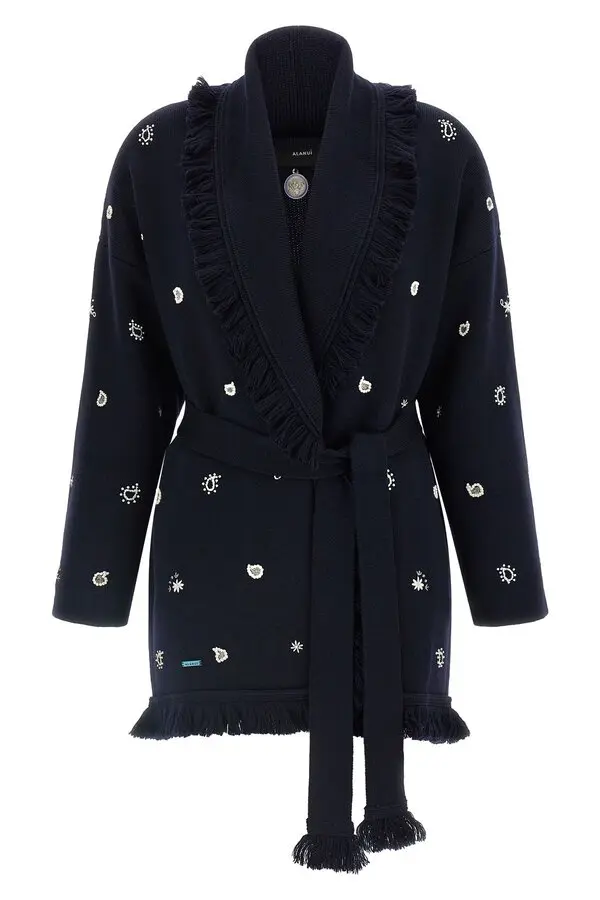 Alanui Echoes Of The Bandana' Cardigan - Blue