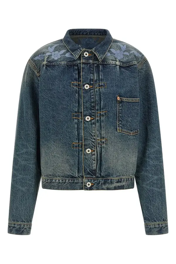 Kenzo Floral Embroidered Denim Jacket