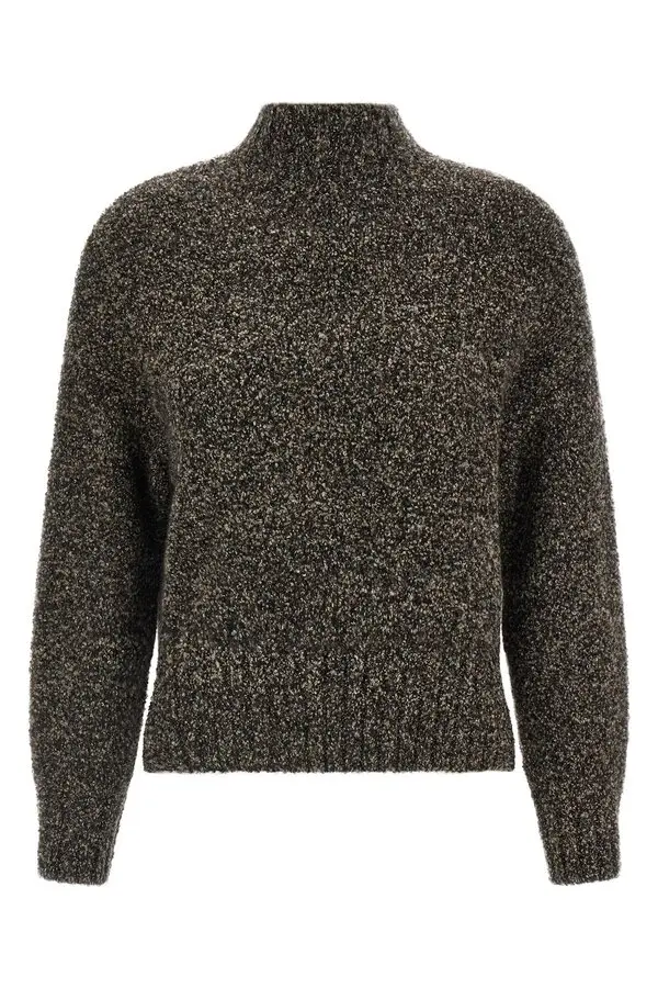 Agnona Mqaglia High Neck Boucl - Brown