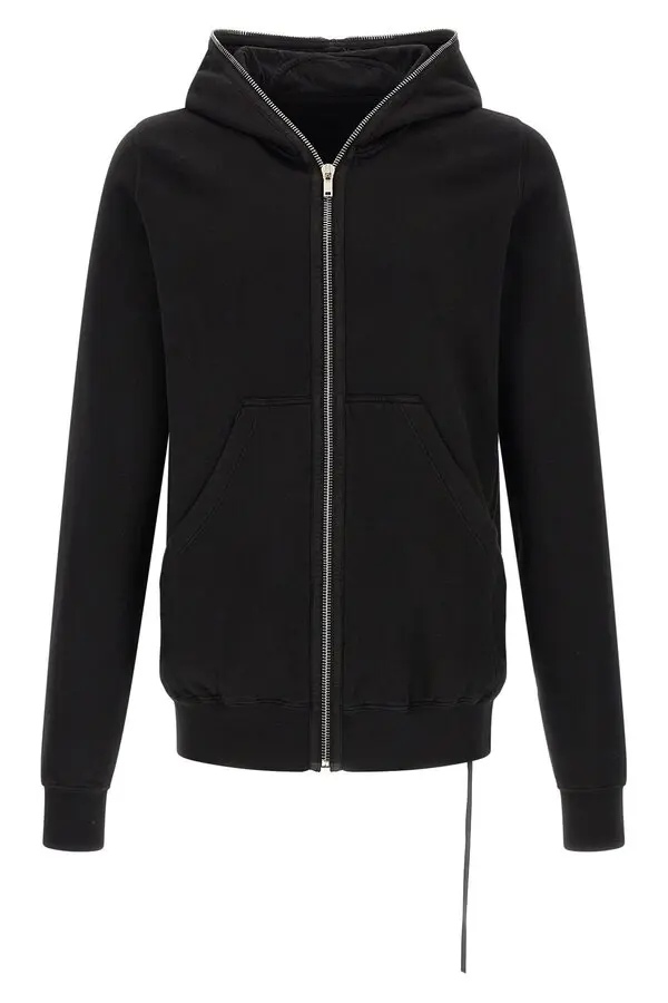 Rick Owens Full Zip Gimp Hoodie With Ribbon Detail