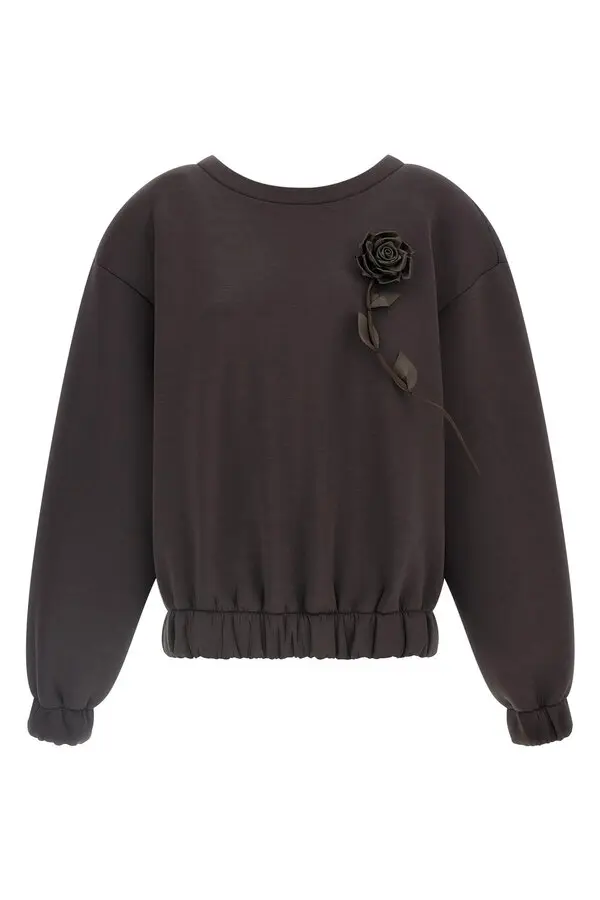 Giuseppe Di Morabito Crewneck Sweatshirt With Removable Flower Application