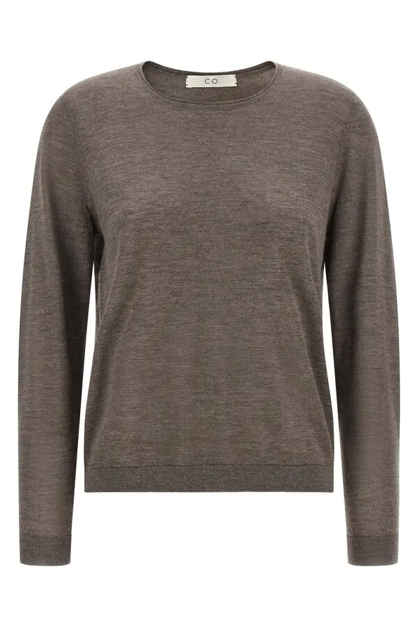 Co Sweater With Rolled Neckline - Brown