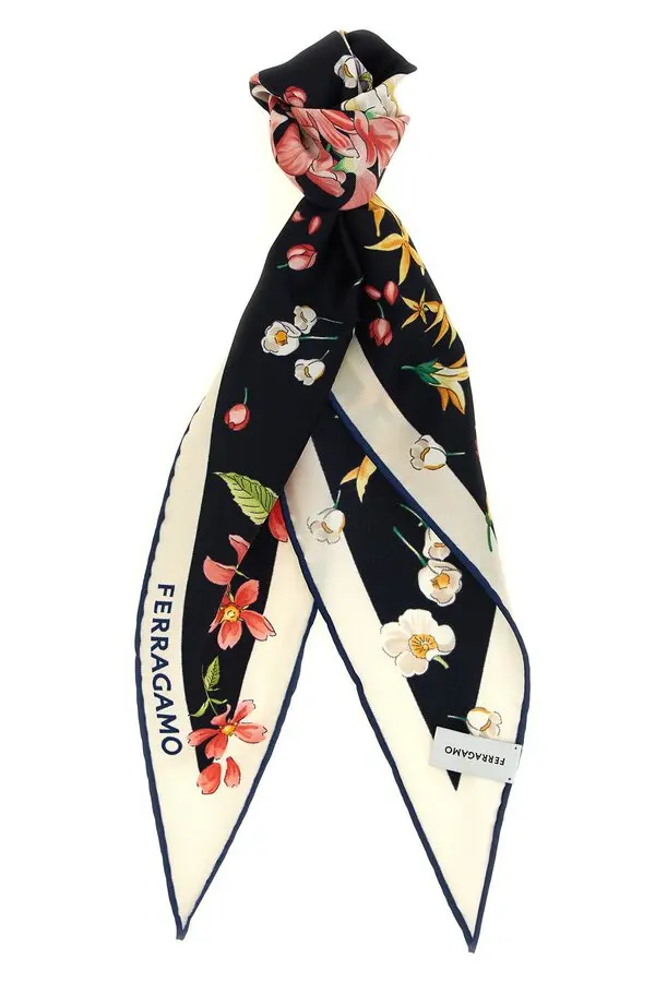 FERRAGAMO Primavera' Print Diamond Scarf - Multi
