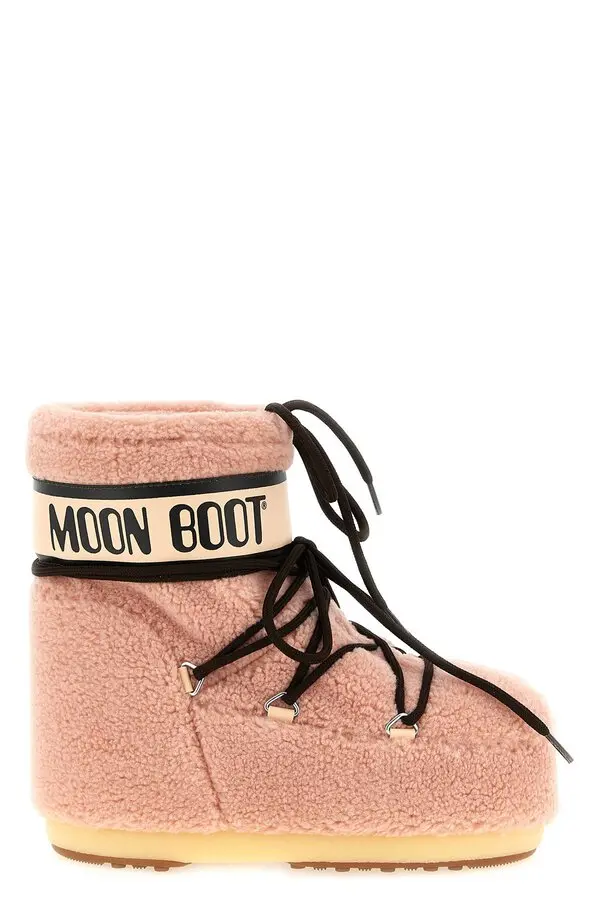 Moon Boot Icon Low Fleece Ankle Boots - Pink