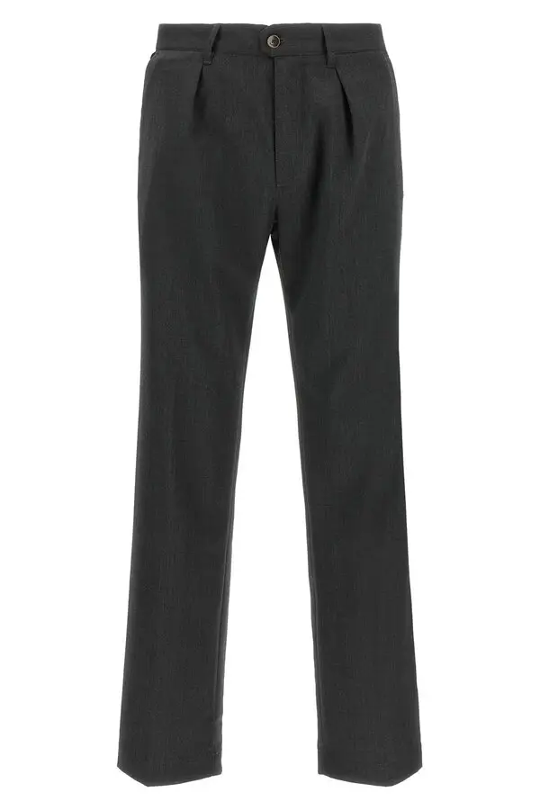 Incotex Pants With Straps At The Waist - Gray