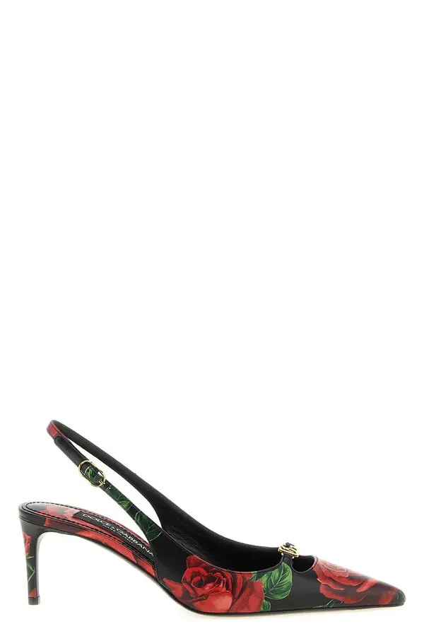 Dolce & Gabbana Rose Print Slingbacks - Multi