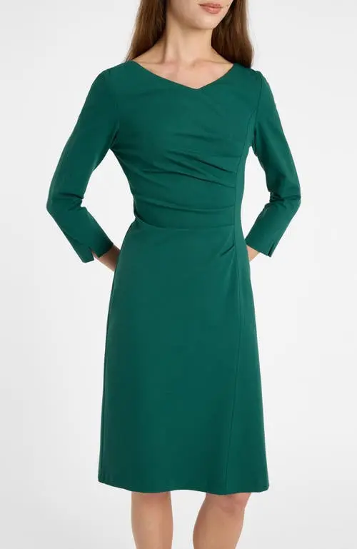 Santorelli Liv Sheath Dress In Soft Stretch Crepe