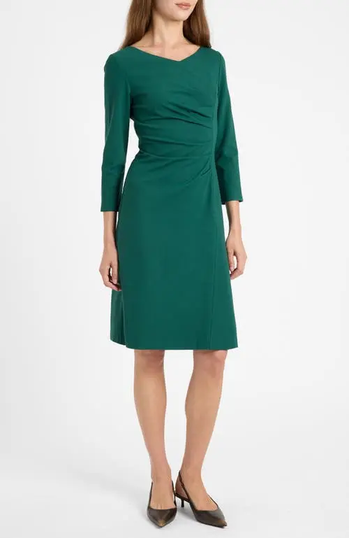 Santorelli Liv Sheath Dress In Soft Stretch Crepe