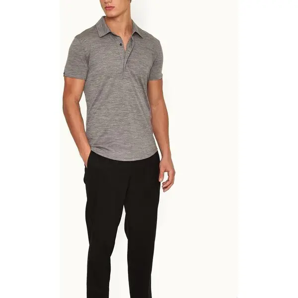 Orlebar Brown Sebastian Merino Tailored-fit Polo Shirt - Grey Melange