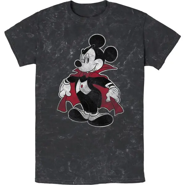 MICKEY & FRIENDS Halloween Retro Vampire T Shirt - Black