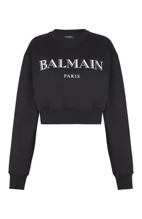 Balmain Printed Crew-neck Sweatshirt