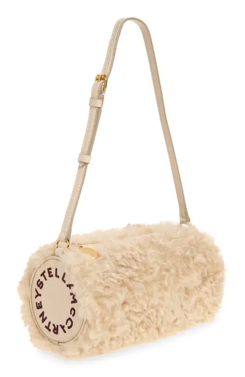 Stella McCartney Logo Faux Fur Bracelet Pouch - Oat