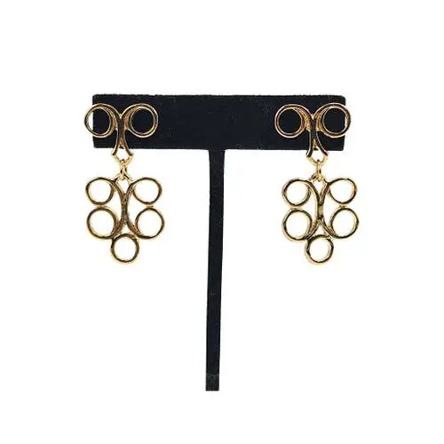 MADISON BEVERLY HILLS Vintage 1970s Circle Dangle Earrings