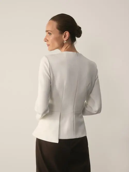The Fold Malone Sculpt Stretch Crepe Top