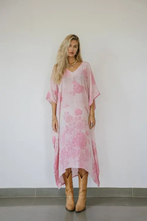SUN CHILD Long Caftan Juniper