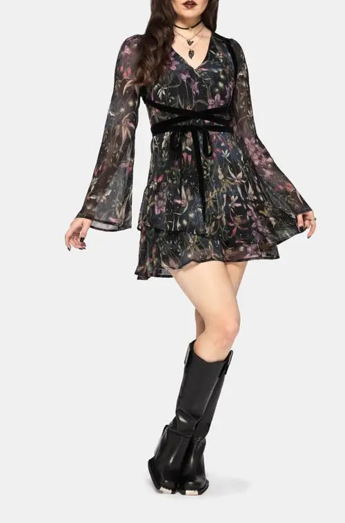 DISTURBIA Elide Orchid Mini Dress