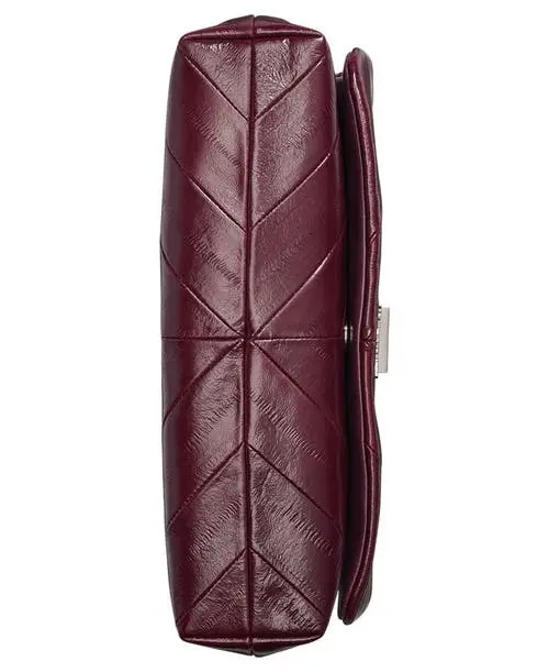 Karl Lagerfeld Paris Lafayette Chevron Shoulder Bag - Cherry Plum