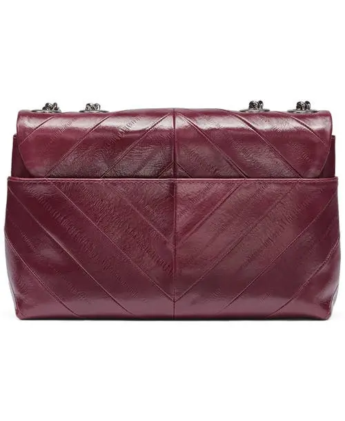 Karl Lagerfeld Paris Lafayette Chevron Shoulder Bag - Cherry Plum