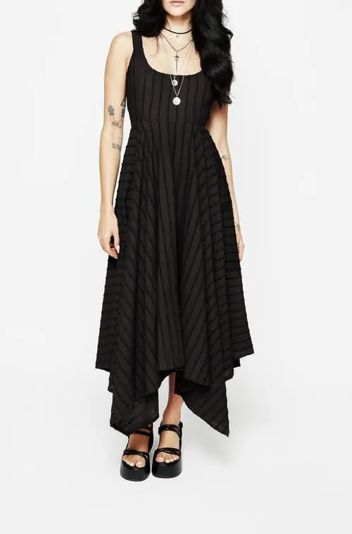 DISTURBIA Blythe Handkerchief Hem Maxi Dress