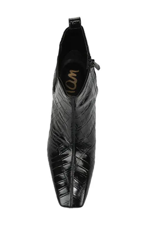 Sam Edelman Peony Bootie - Black Croc Print