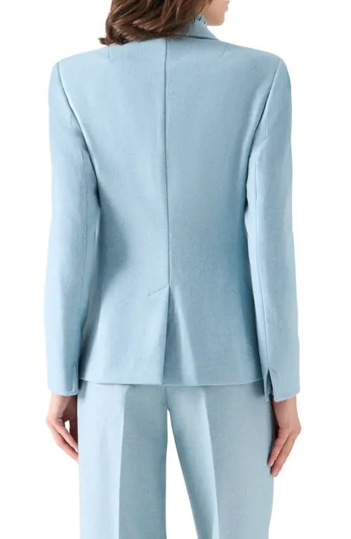 Akris Wool Blend Flannel Tailored Blazer