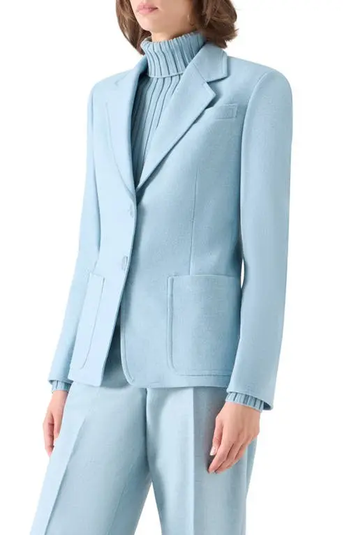 Akris Wool Blend Flannel Tailored Blazer
