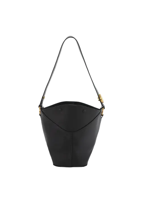 ESTHERA 9pm Sculptural Leather Maxi Bag