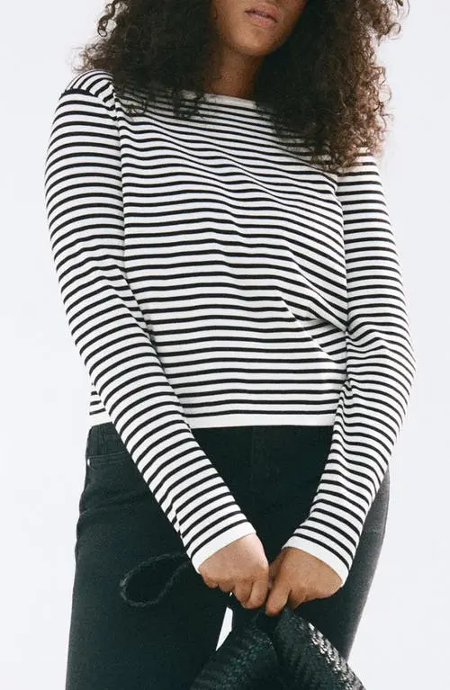 Mango Basikina Stripe Sweater - Ecru
