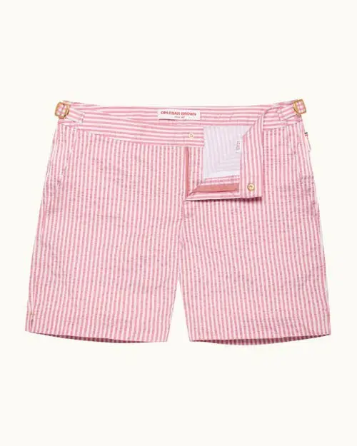 Orlebar Brown Bulldog Tailored-fit Swim Shorts - White/seashell Pink