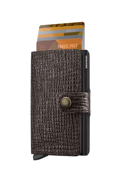 SECRID Miniwallet Palmellato - Brown