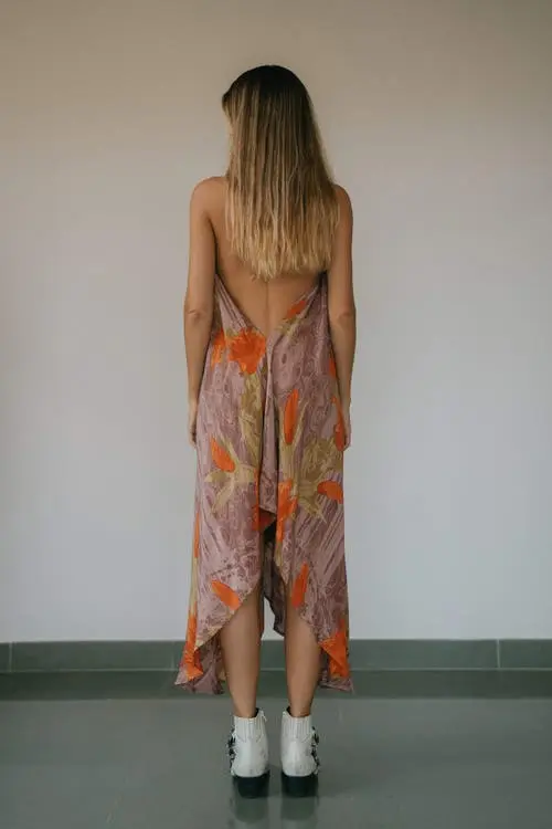 SUN CHILD Classic Silk Dress Quinn