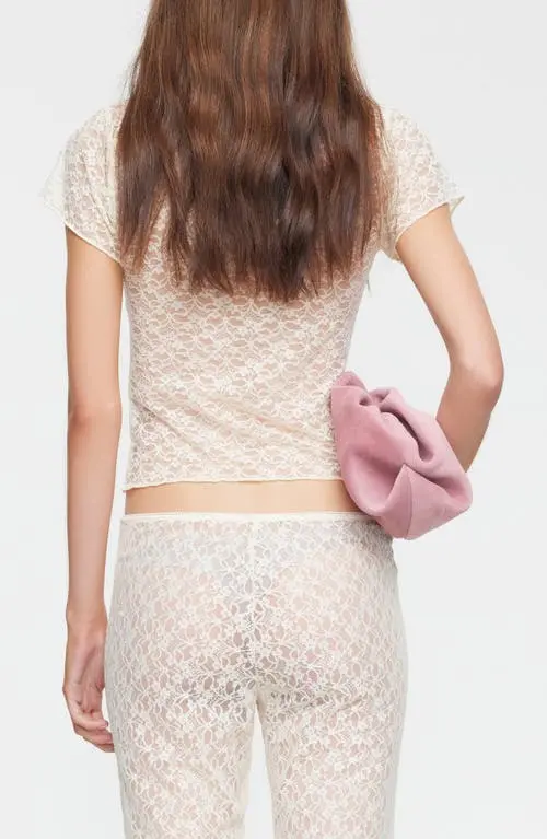 Lioness Love Letters Lace Keyhole Top - Lemon