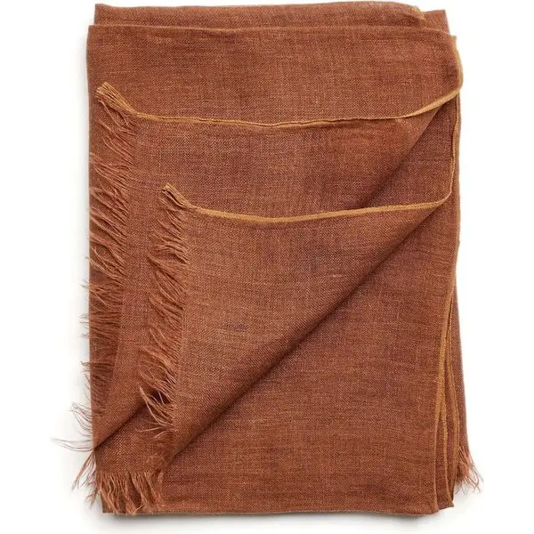 STUDIO VARIOUSLY Hand Woven Soft Linen Silk Scarf - Oat Beige