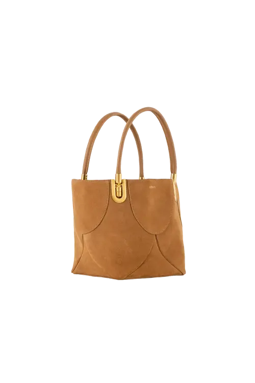 ESTHERA 4pm Suede Leather Mini Handbag