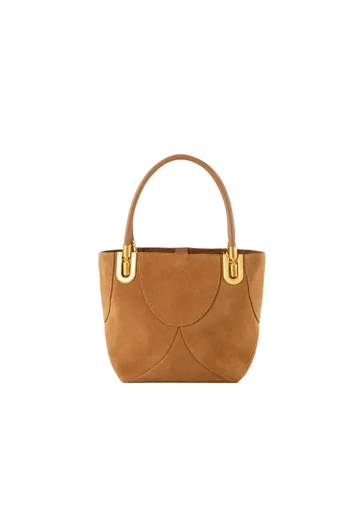 ESTHERA 4pm Suede Leather Mini Handbag