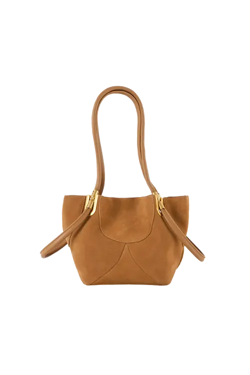 ESTHERA 4pm Suede Leather Mini Handbag