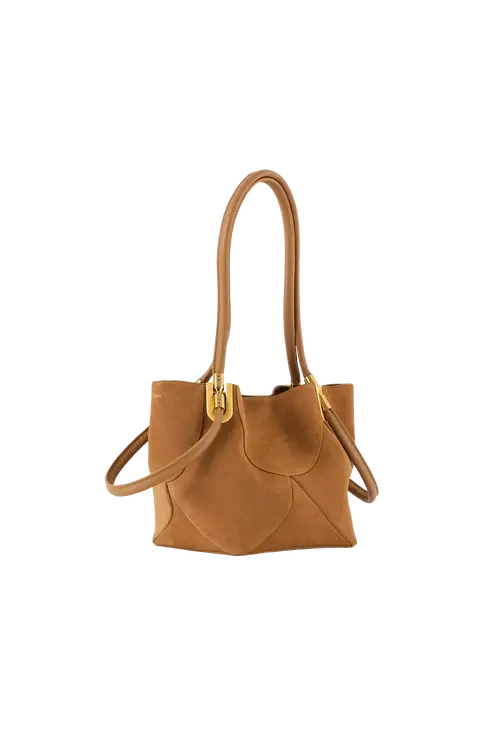 ESTHERA 4pm Suede Leather Mini Handbag