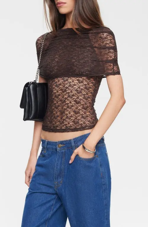 Lioness Bella Vita Lace Layered Top