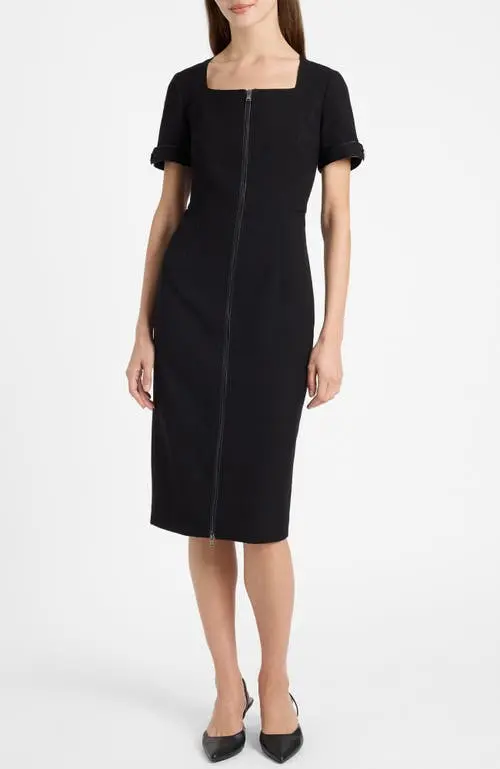 Santorelli Bri Midi Dress In Soft Stretch Crepe