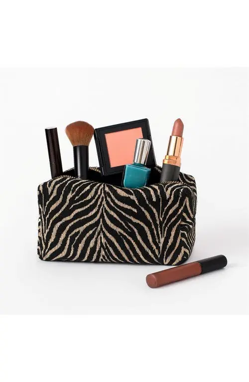 URBAN ESSENTIALS Zebrini Cosmetic & Travel Organizer Pouch