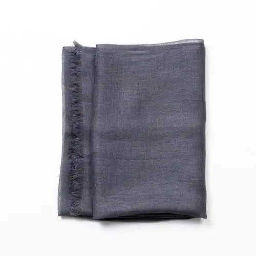 STUDIO VARIOUSLY Linen And Silk Handwoven Scarf - Moss Green