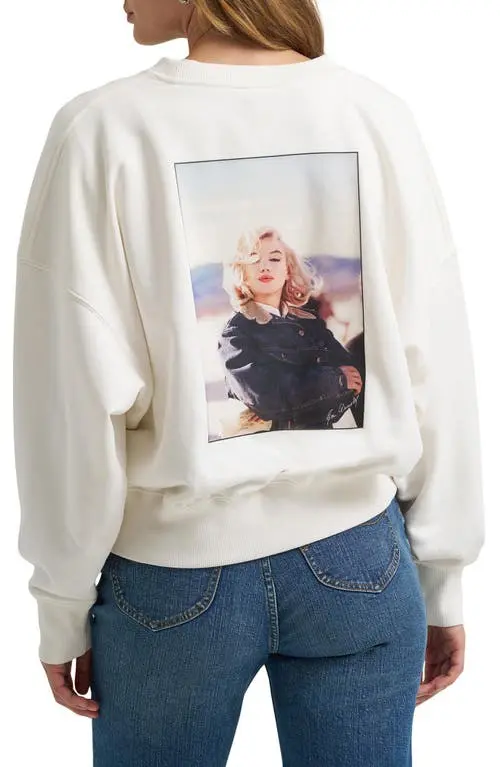 LEEM X Marilyn Monroe Graphic Crewneck Sweatshirt