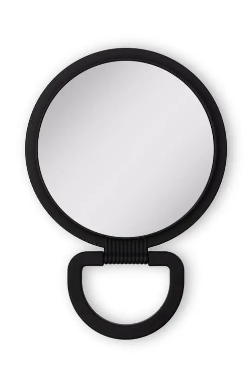 ZADRO Dual-sided Hanging Handheld Mirror In Soft-touch - Soft Touch Black