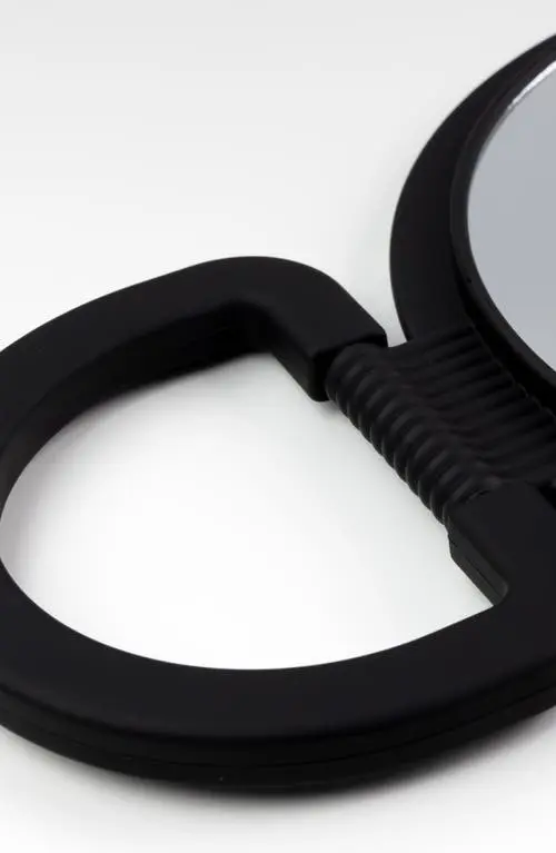 ZADRO Dual-sided Hanging Handheld Mirror In Soft-touch - Soft Touch Black