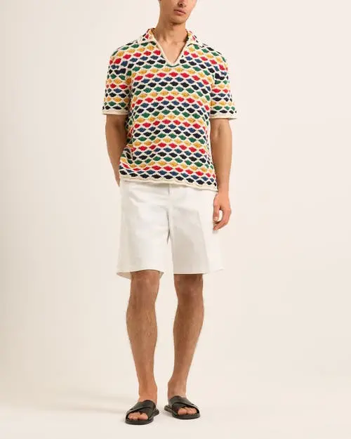 Orlebar Brown Batten Crochet Polo Fairground Polo Shirt - Multi