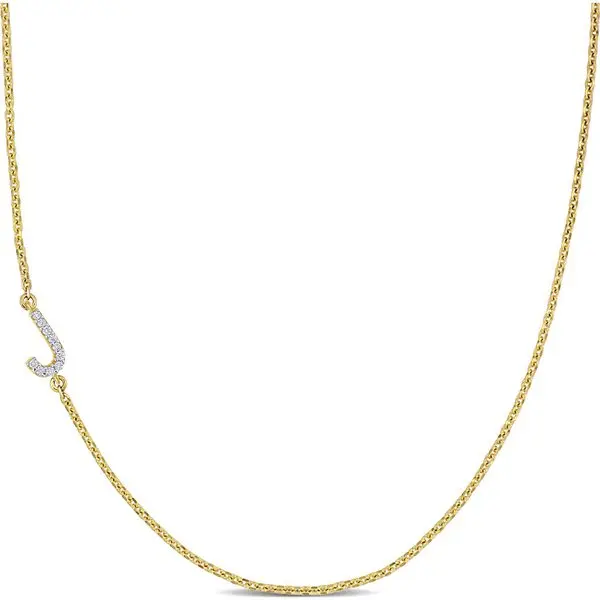 JULIANNA B. 14k Yellow Gold Diamond Necklace - J