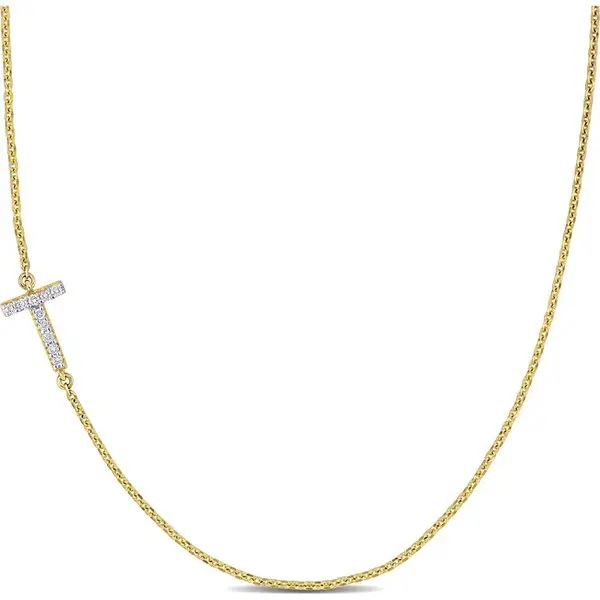 JULIANNA B. 14k Yellow Gold Diamond Necklace - T