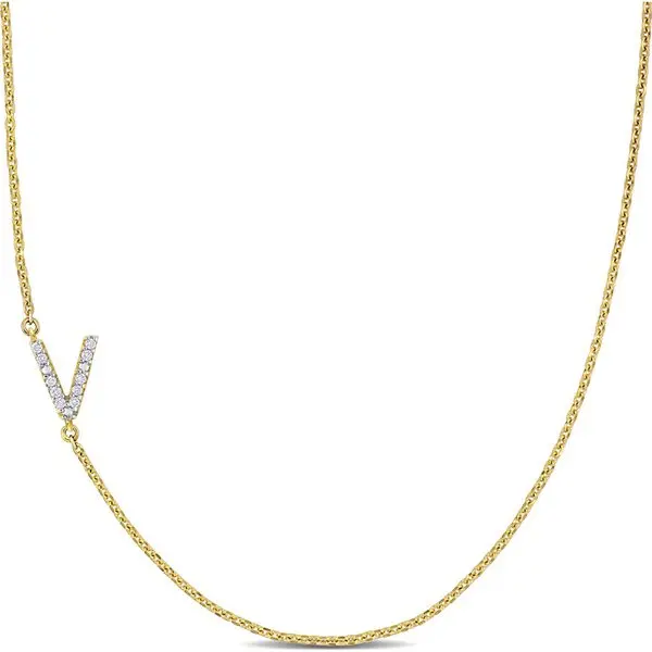 JULIANNA B. 14k Yellow Gold Diamond Necklace - V